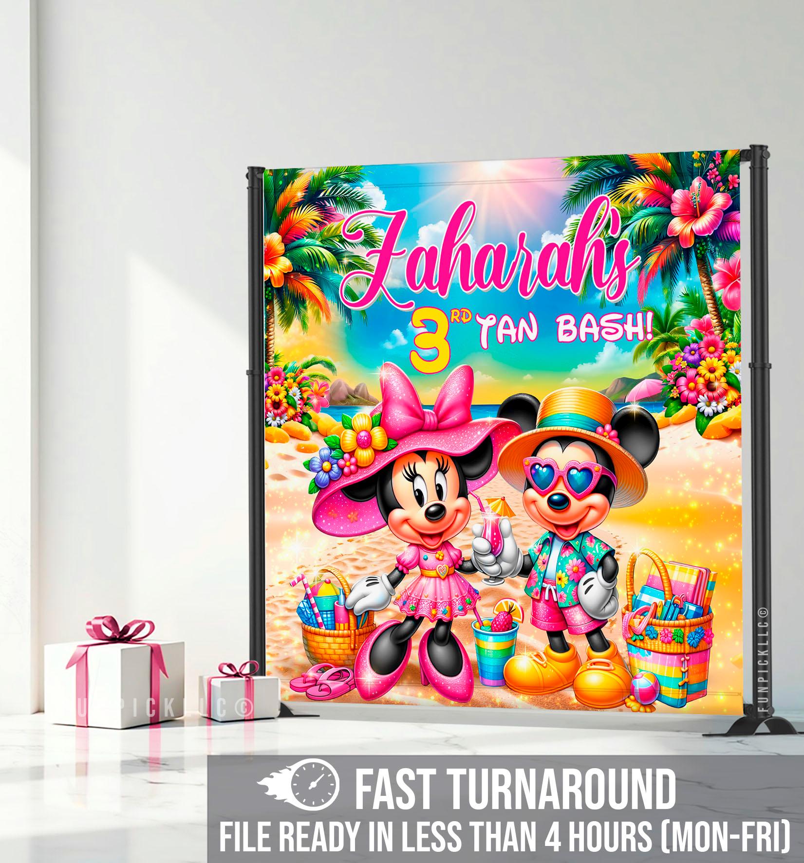 Mickey and Minnie Banner | Minnie Mouse Sign | Mickey Backdrop | Mickey ...