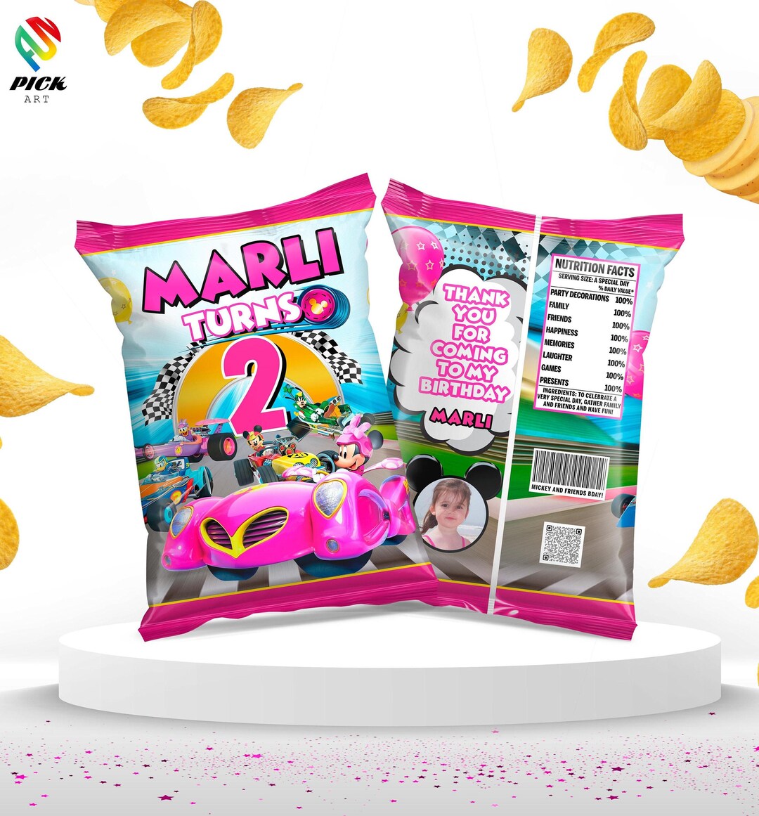 Minnie Chips Bag Wrap for DIY, Mickey Chips Label, Minnie Pink Chips ...