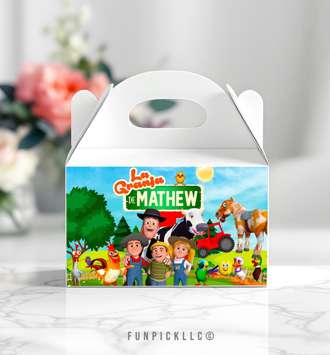 La Granja De Zenon Gable Box Label for DIY, Zenon's Farm Box Label, Granja De Zenon Theme, Vaca ...