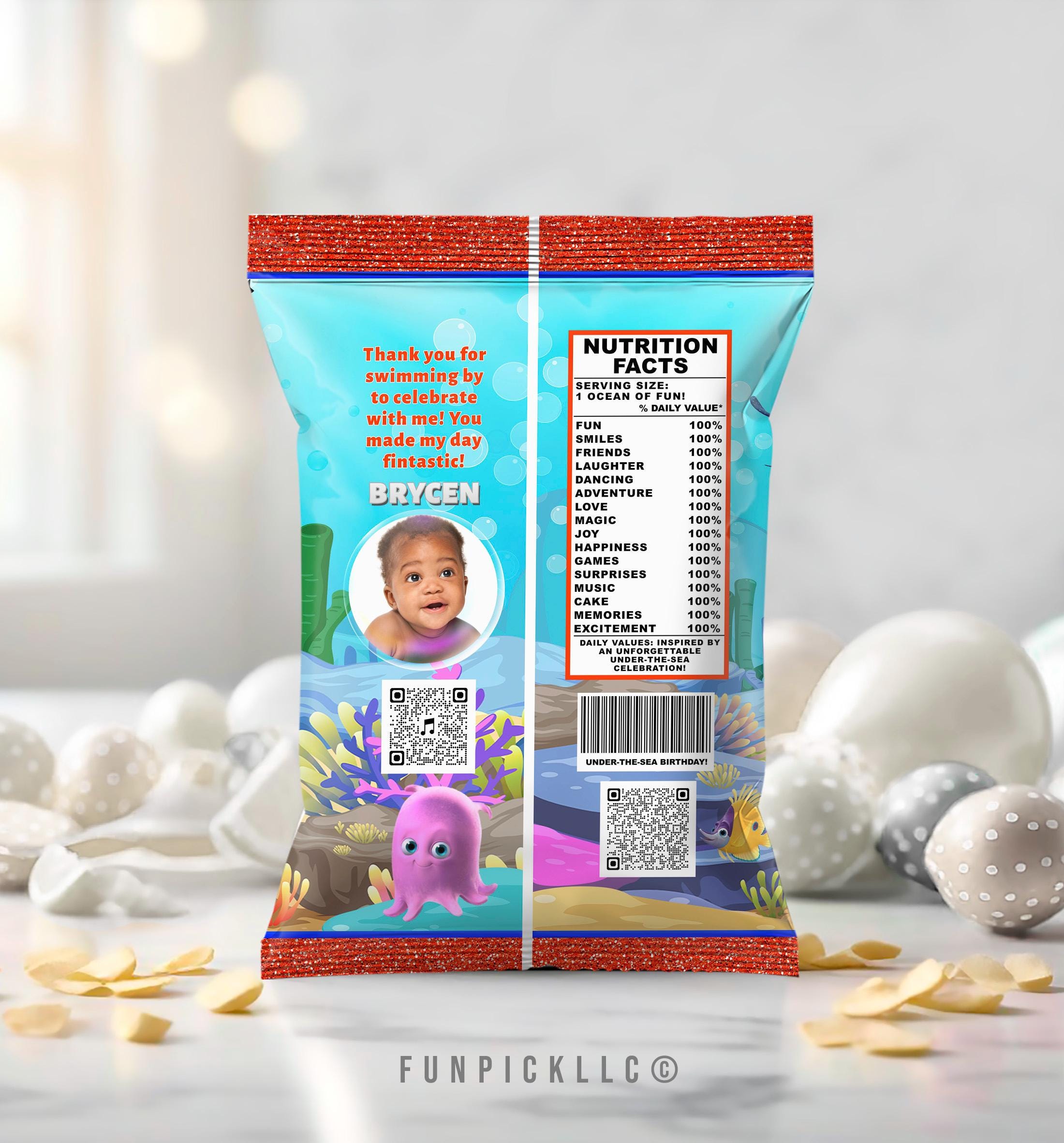 Finding Nemo Chip Bag Wrap for DIY, Finding Dory Chip Label, Nemo Chips ...
