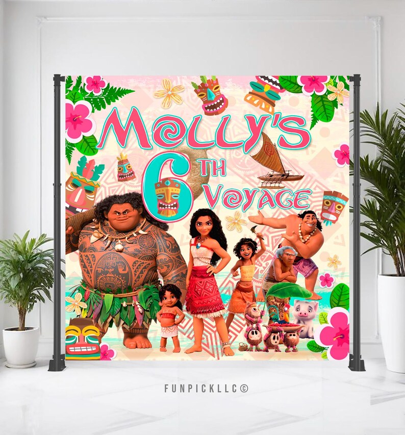 Moana 2 Banner | Moana Backdrop | Moana Wall Decor | Moana Sign ...