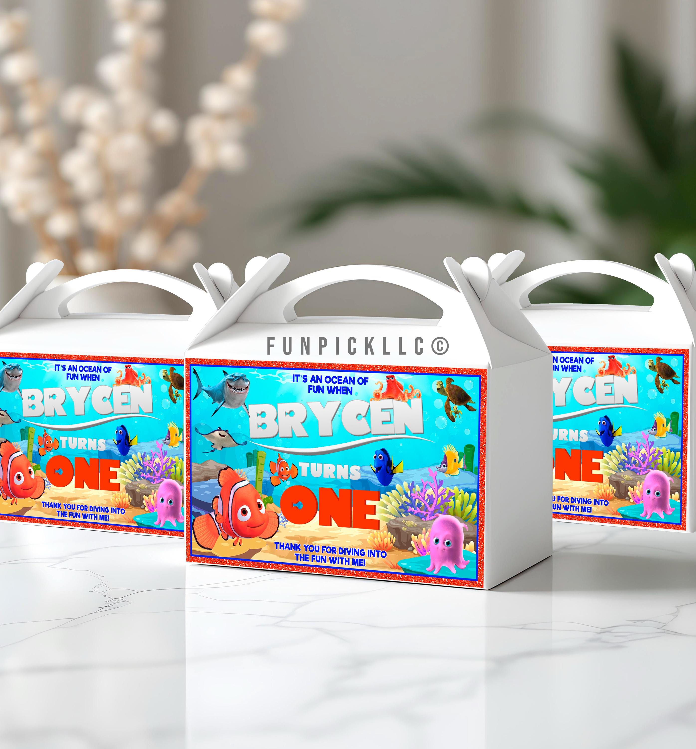 Finding Nemo Gable Box Label for DIY, Finding Dory Box Label, Nemo ...