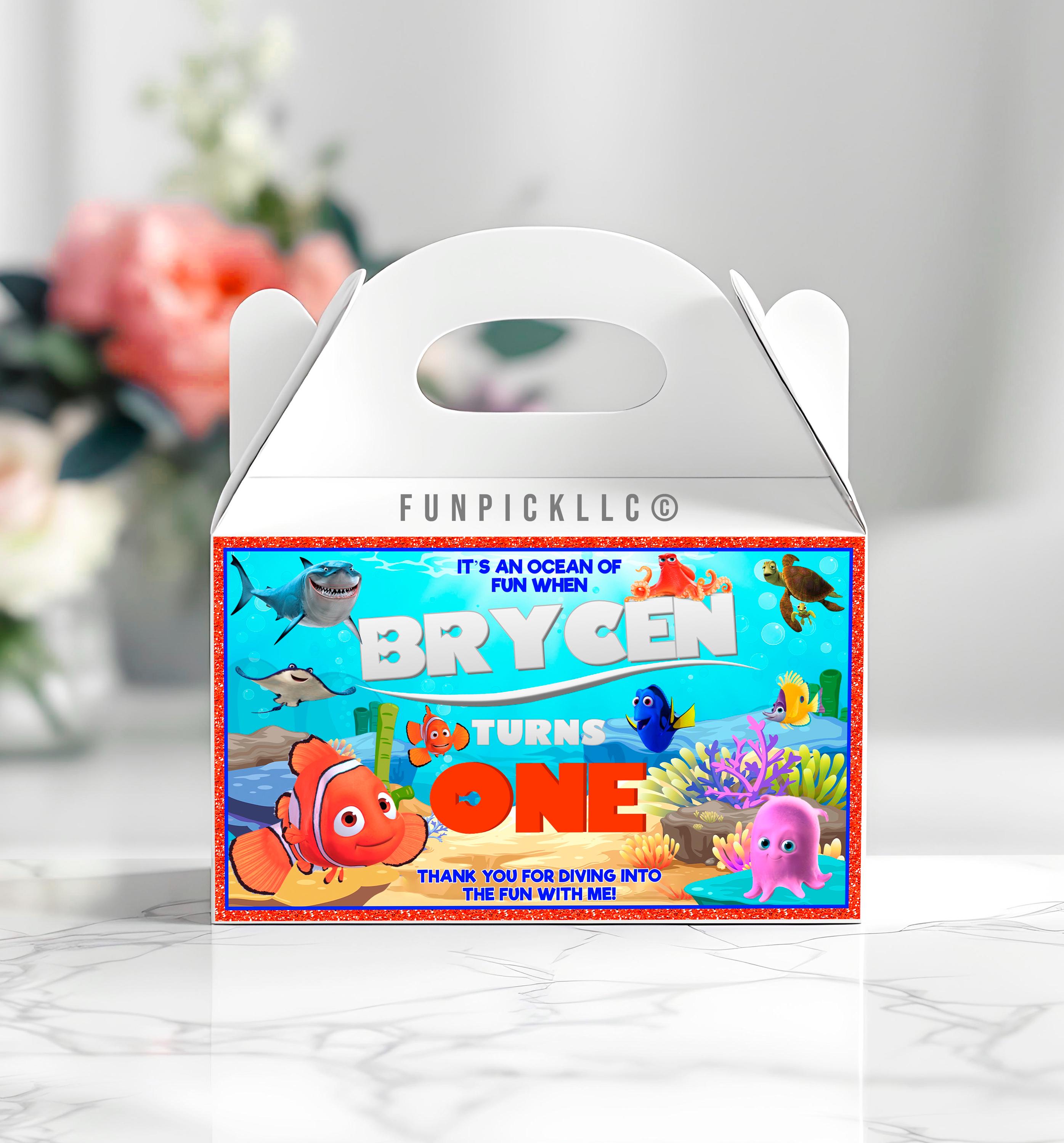 Finding Nemo Gable Box Label for DIY, Finding Dory Box Label, Nemo ...