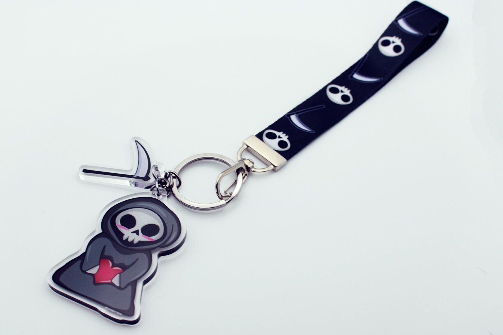 Grim Reaper Acrylic Keychain W/lanyard - Etsy