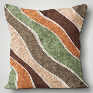 Boho Abstract Pillow Covers, Green Boho Cushion Cover, Modern Accent ...