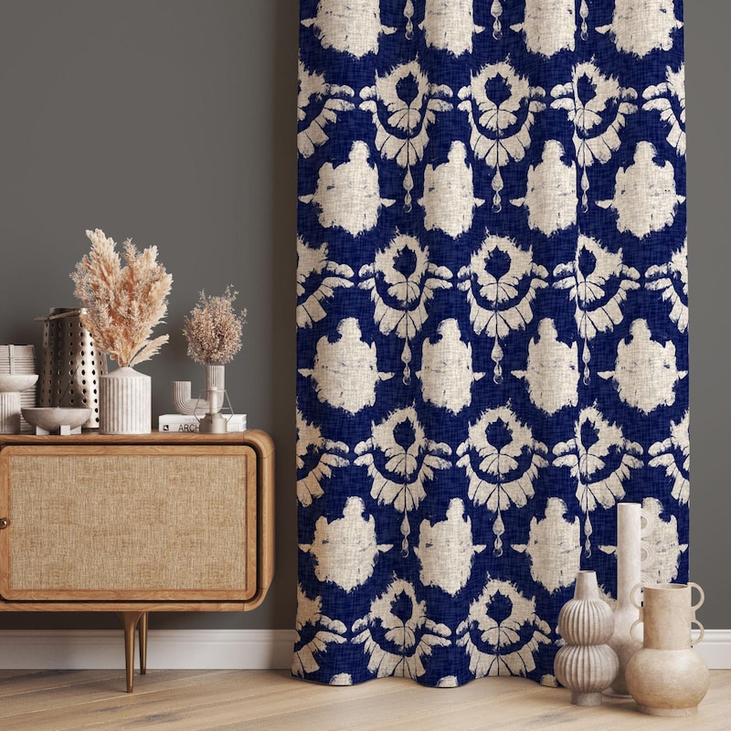 Indigo Curtains - Etsy