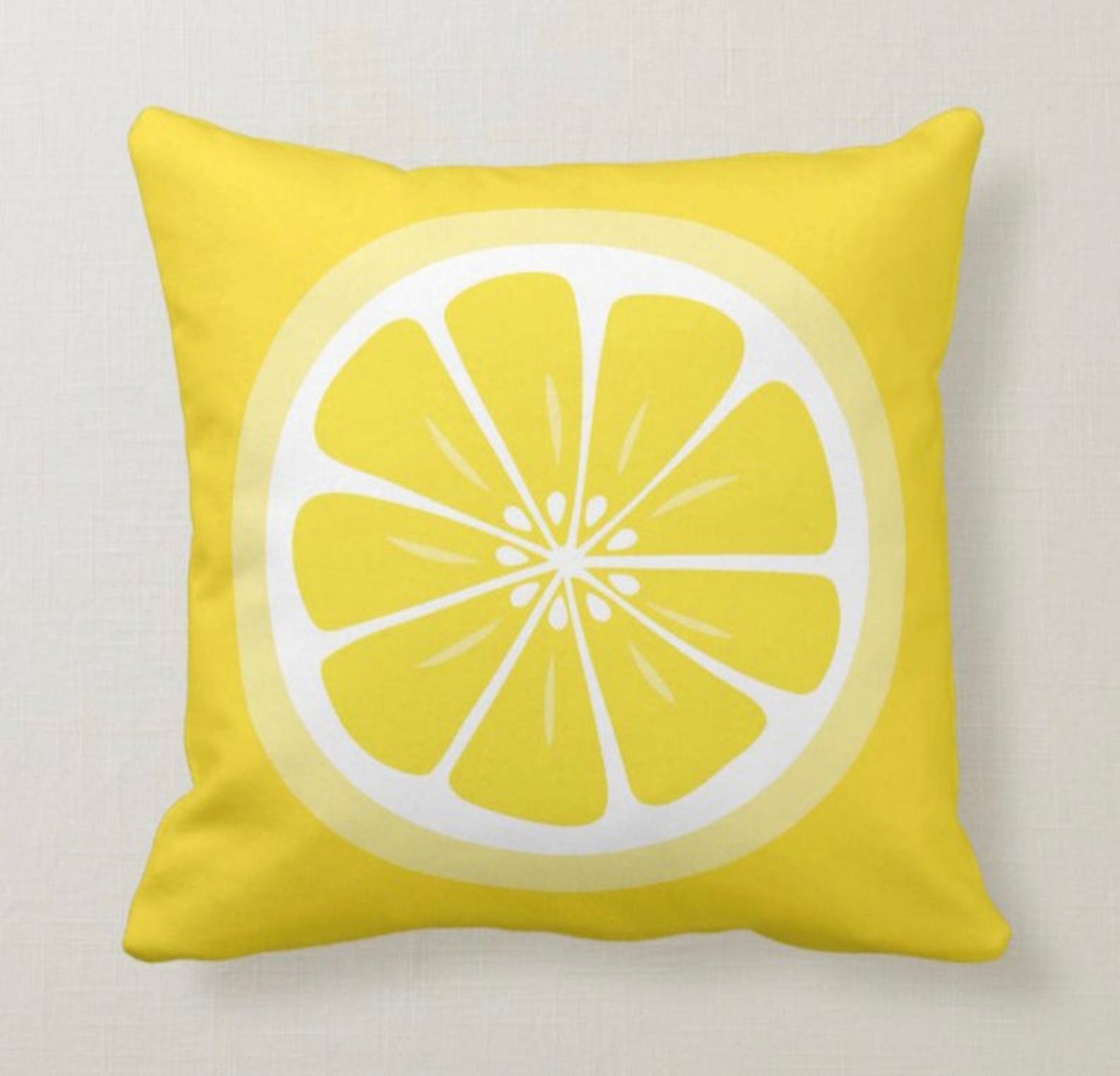 Yellow Lemons With Green Leaves Pillow Cover, Lemon Pillow Case ...