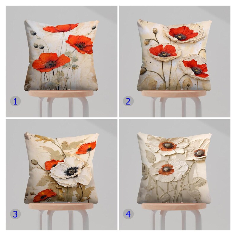 Poppy Pillows - Etsy