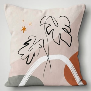Boho Abstract Pillow Covers, Green Boho Cushion Cover, Modern Accent ...