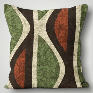 Boho Abstract Pillow Covers, Green Boho Cushion Cover, Modern Accent ...