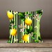 Yellow Lemon Pillow Cover, Lemon Leaves Pillow Case, Kitchen Home Decor ...