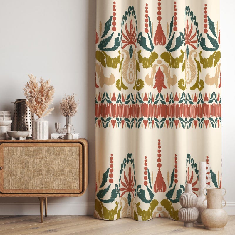Terracotta Curtain - Etsy