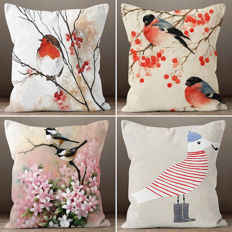 Bird Cushion Cover - Etsy