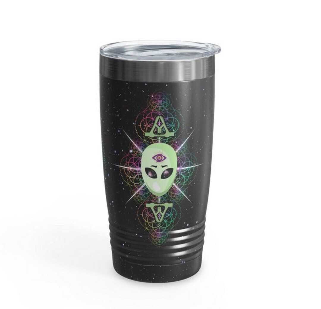 ALIEN Sacred Geometry Ringneck Tumbler,alien Travel Mug,alien Space ...