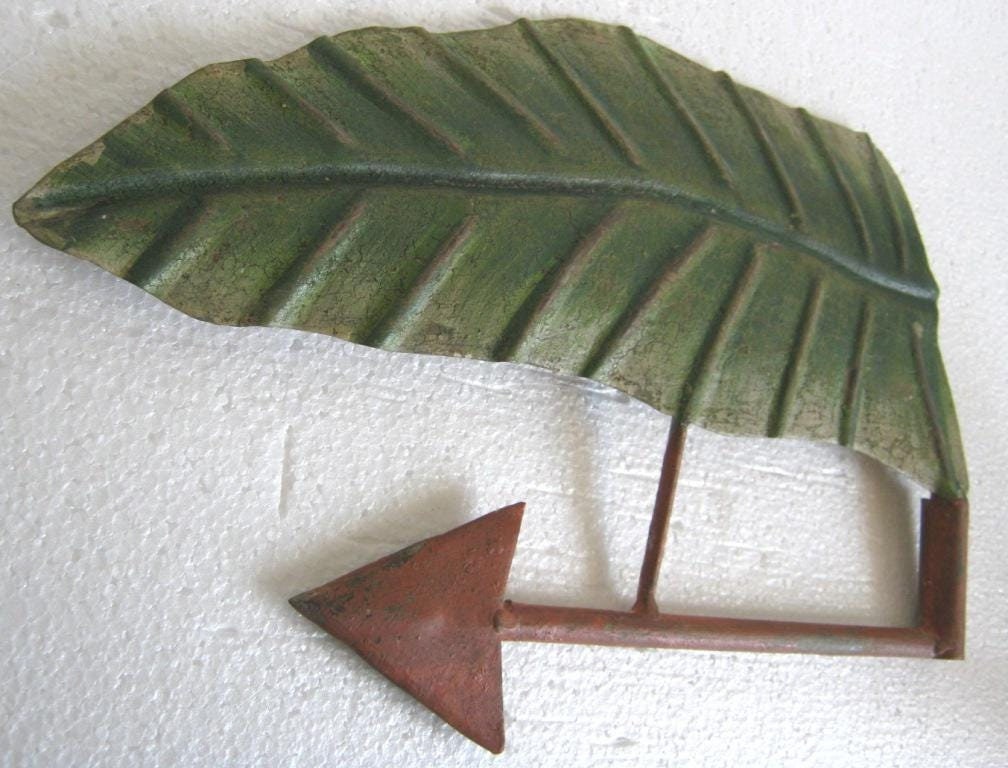 Iron Leaf Detailed Weather Vane - Etsy.de