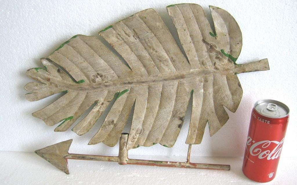 Iron Leaf Weather Vane - Etsy