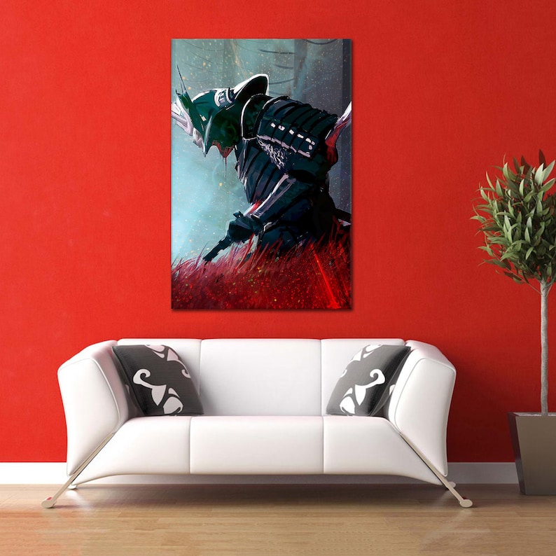 Japanese Samurai Canvas Art Print Samurai Wall Art Decor - Etsy