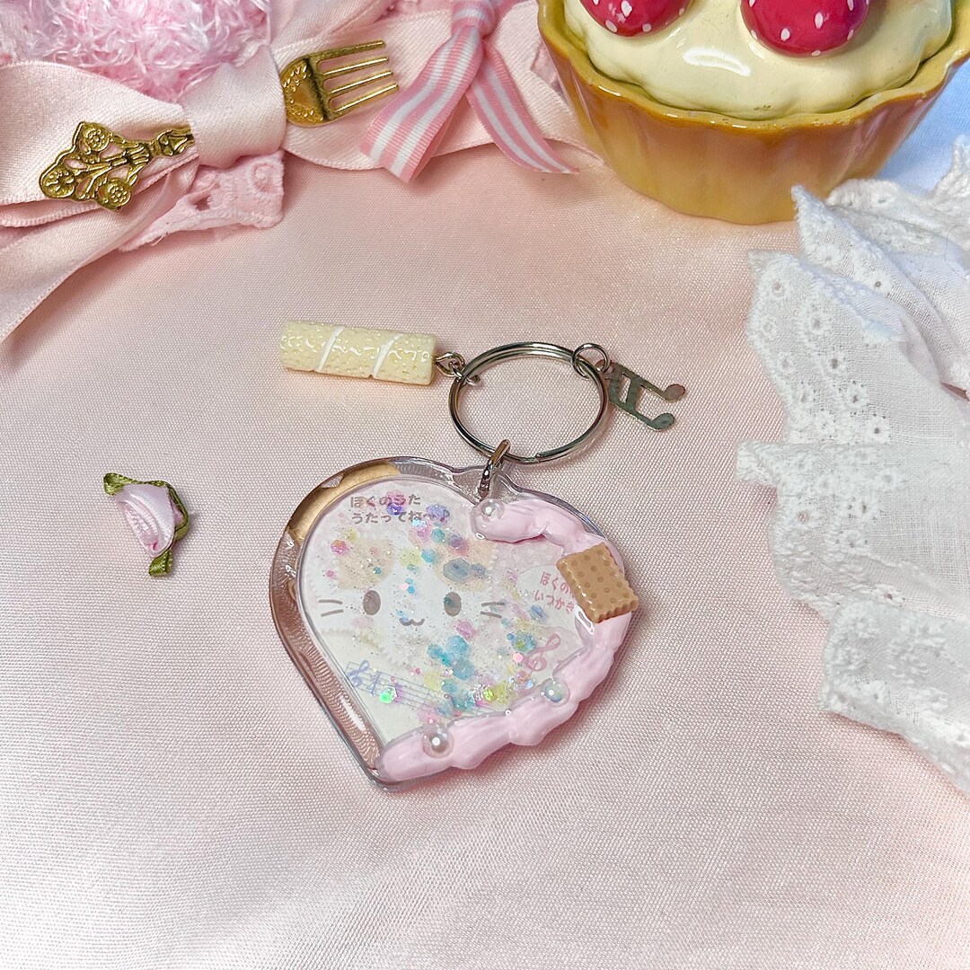 Heisei Retro Kitty Musical Keychain, Deco Cream & Stickers - Etsy
