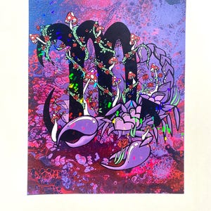 Scorpio Holographic Art Print, Astrology Wall Decor, Scorpio Zodiac ...