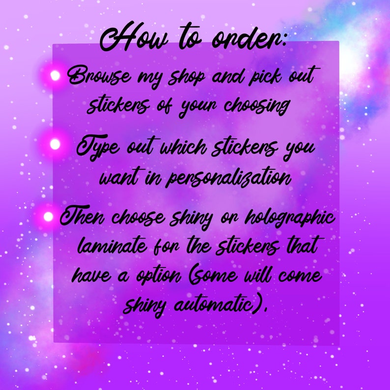 Any 6 Sticker Pack Custom Sticker Pack You Choose Stickers - Etsy