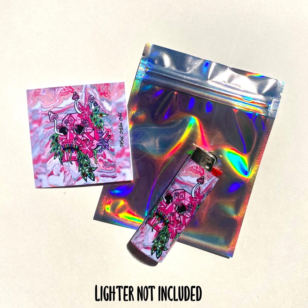 Pink Crystal Skull Lighter Wrap,*lighter NOT INCLUDED* Smoking ...
