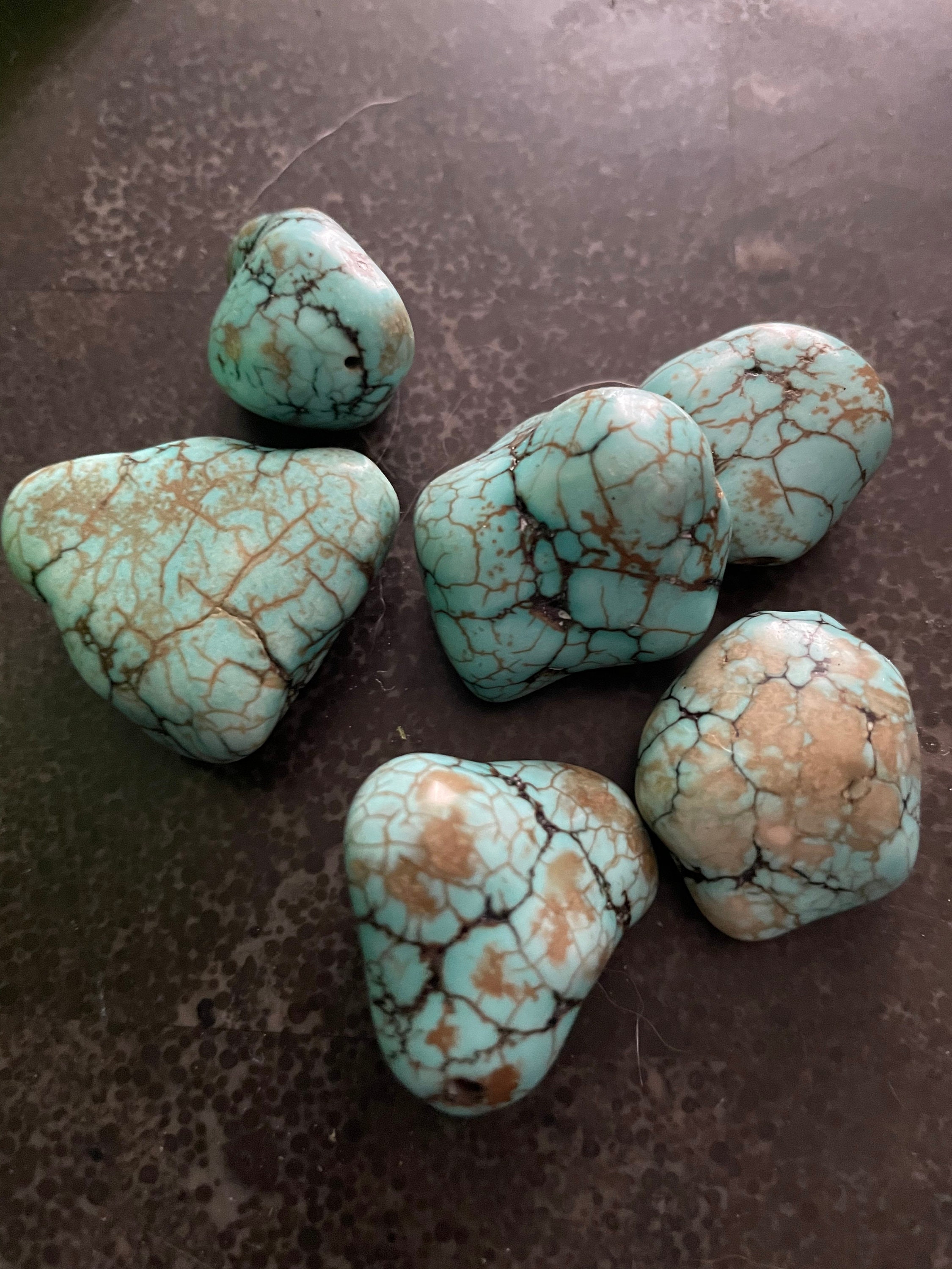 Howlite Perlas Howlite Stone Dyed Howlite 6pc. Color | Etsy