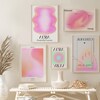 Set of 3 70's Retro Hot Pink Gradient Digital Poster, Summer Printable ...