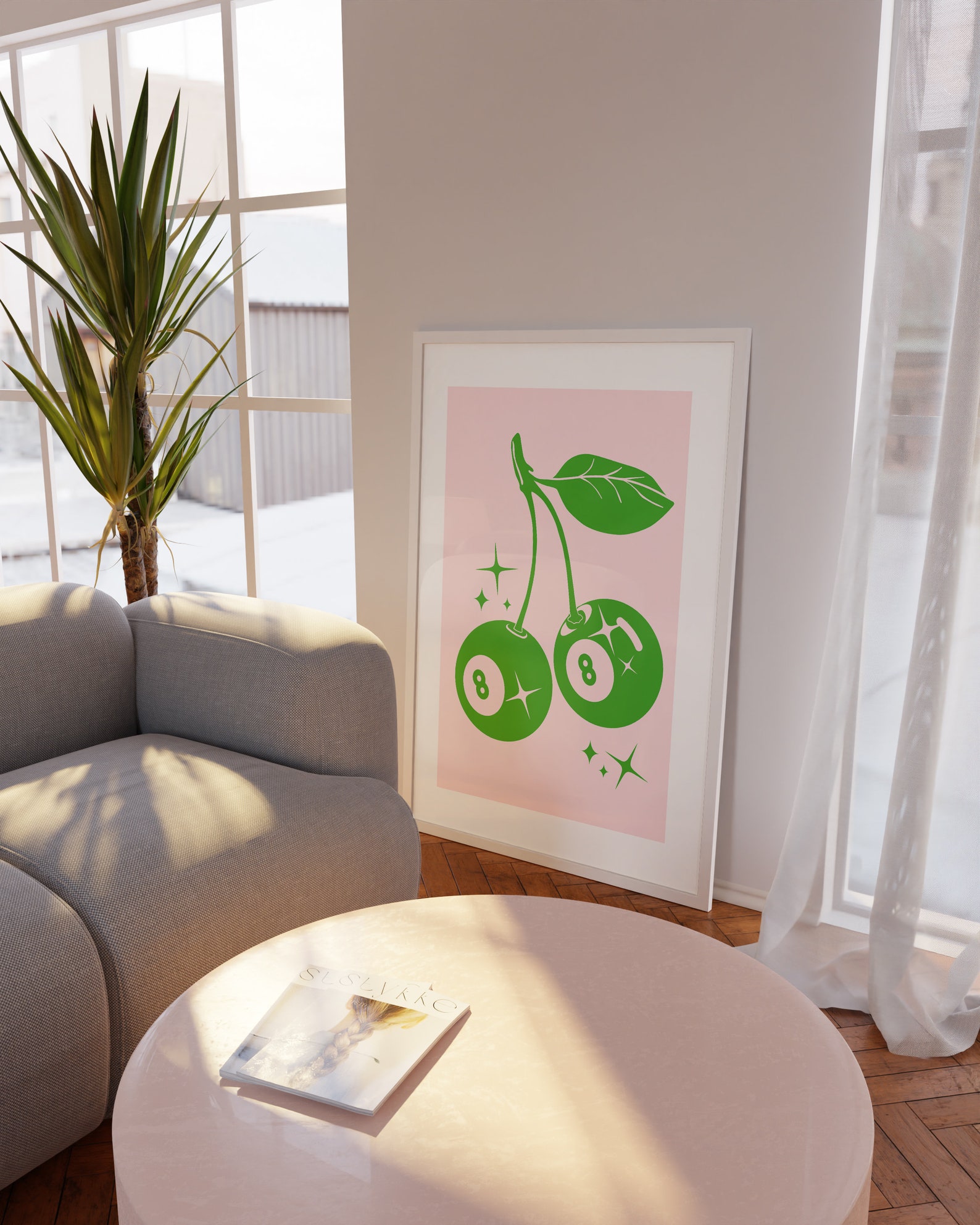 Trendy Retro Pink Green Aesthetic Ace Card Cherry Lucky You Poster ...