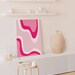 Hot Pink 70's Abstract Gradient Home Decor Wall Art Print, Digital ...