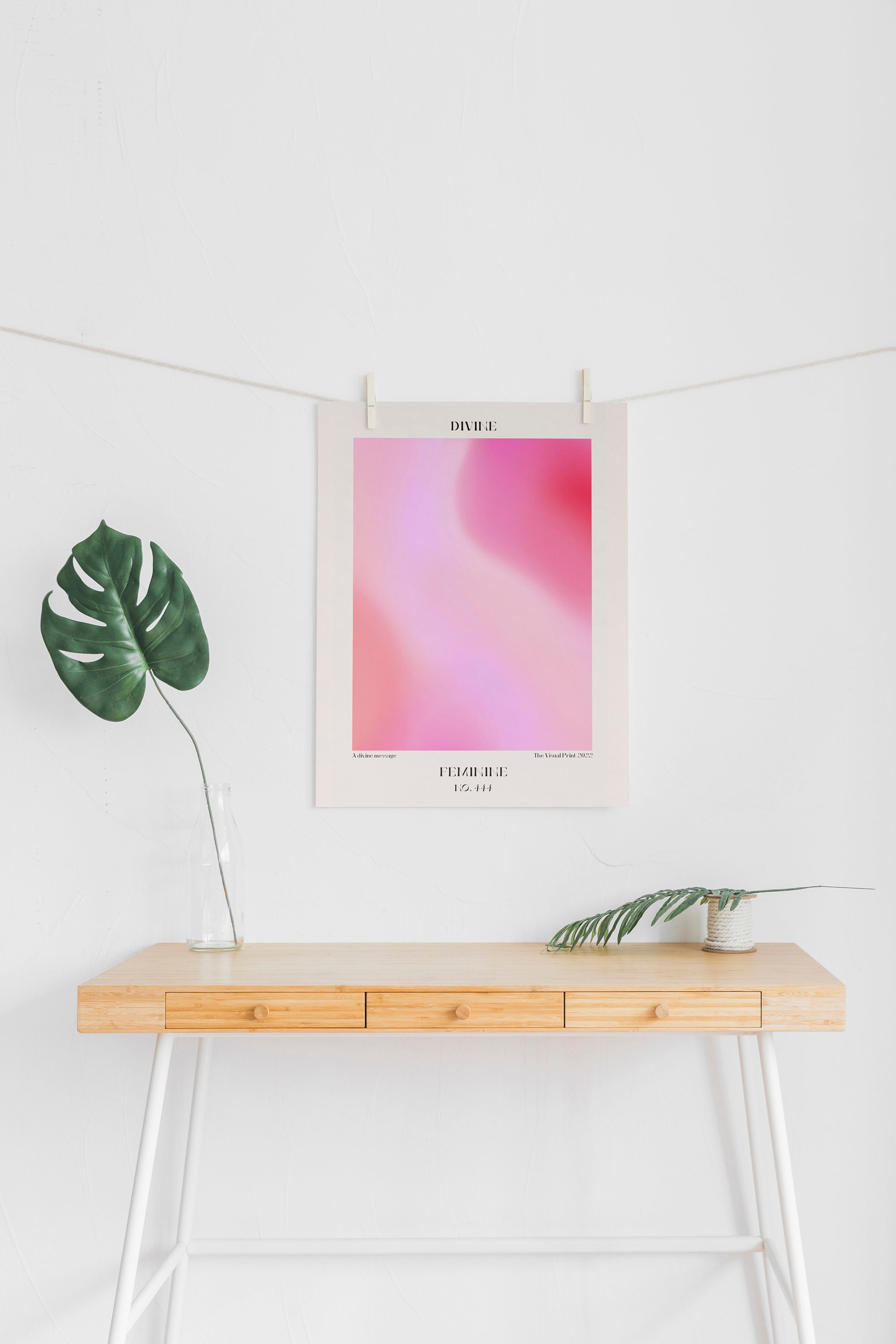 Divine Feminine 444 Aura Gradient Digital Download Wall Art Poster ...