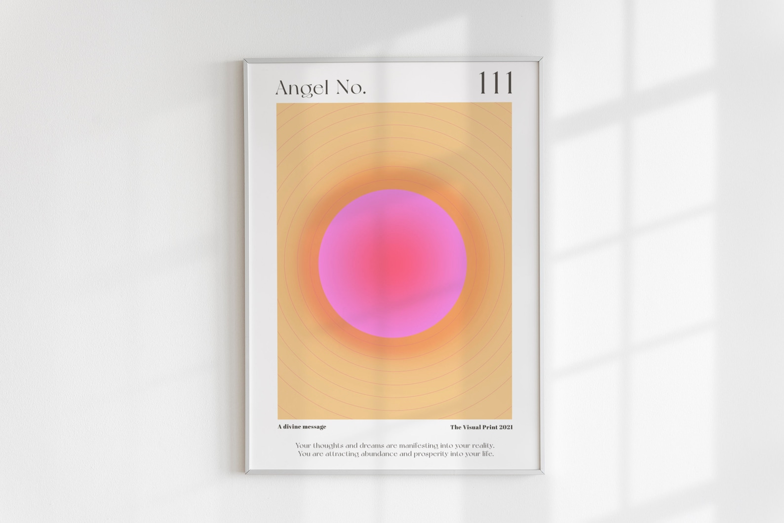 Angel Number 111 Manifestation Energy Gradient Design Gallery Wall Art ...