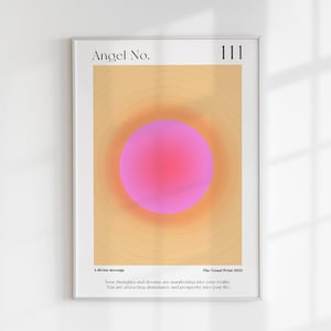 Angel Number 111 Manifestation Energy Gradient Design Gallery Wall Art ...