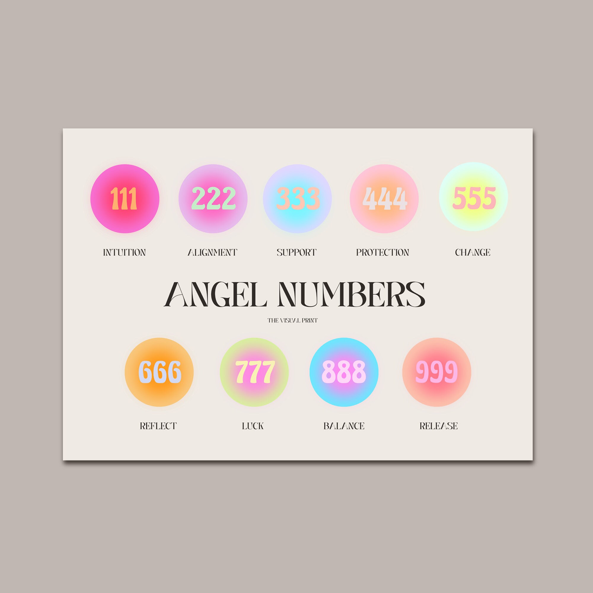Landscape Angel Number Aura Collection Set Hot Pink Retro - Etsy