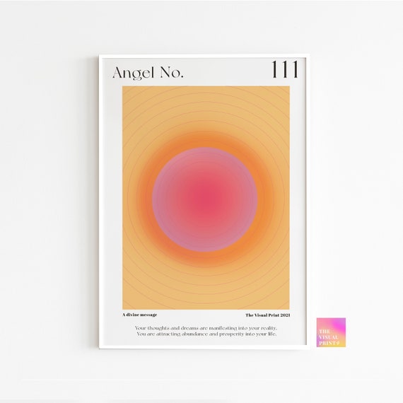Angel Number 111 Manifestation Energy Gradient Design Gallery - Etsy