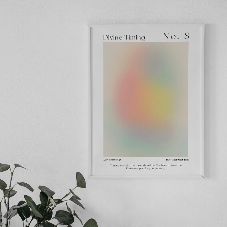 Divine Timing Original Art Print, Manifestation Spiritual Energy ...