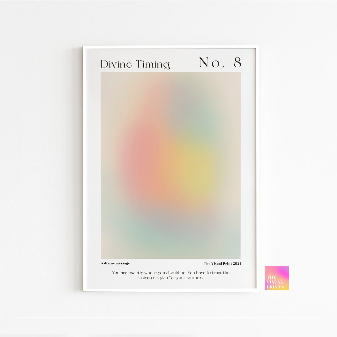 Divine Timing Original Art Print, Manifestation Spiritual Energy ...