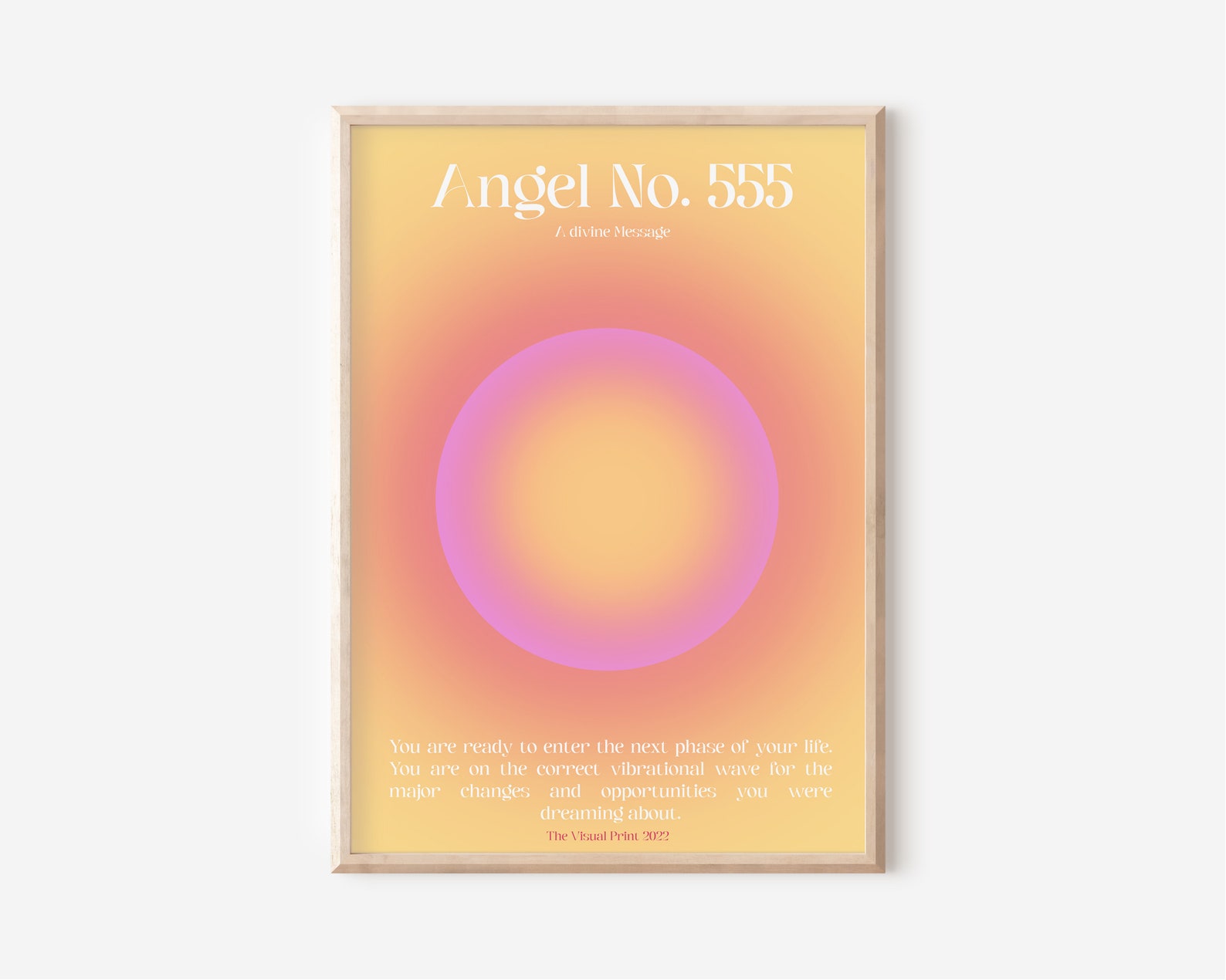 Aura Gradient Trendy Spiritual 555 Energy Wall Poster Set, Digital ...