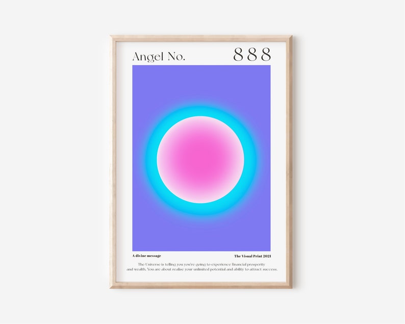 Angel Number 888 Manifestation Energy Gradient Design Gallery - Etsy