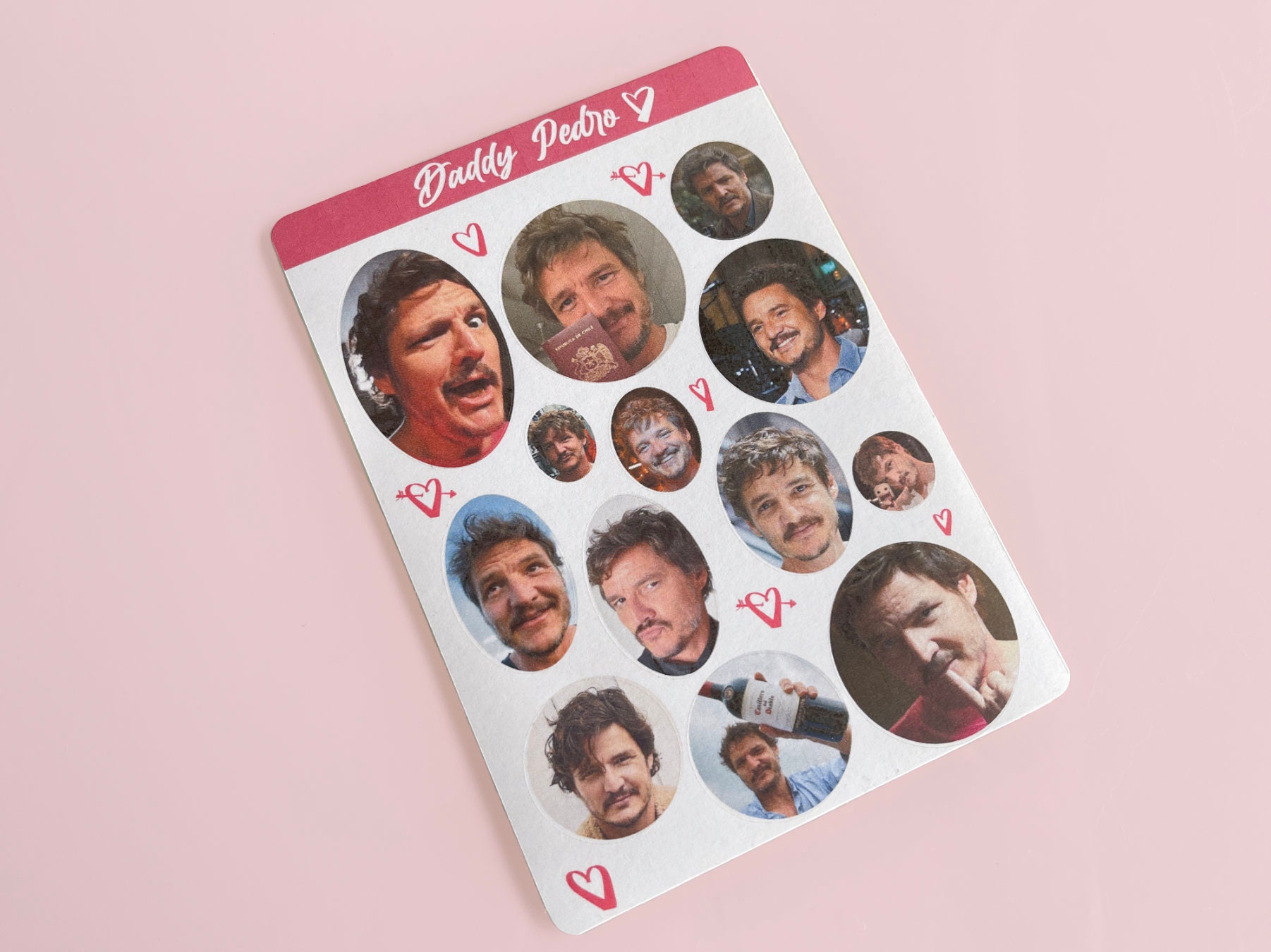 Pedro Pascal Sticker Sheet Set Stickerbogen Daddy Mini Collage - Etsy