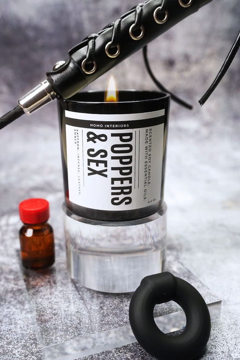 Poppers and Sex Candle Gay Candle Funny Gay Gift LGBTQ Housewarming ...