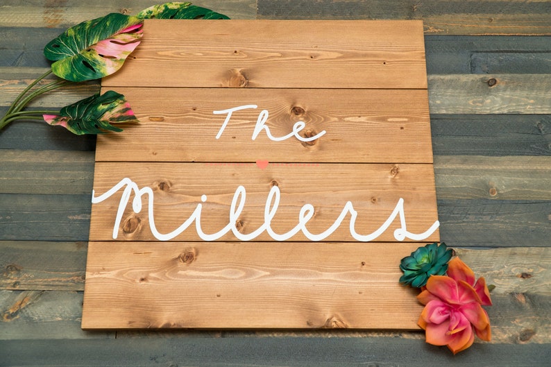 Personalized Rustic Wooden Sign | Wedding Decor Sign | Beach Expoxy ...