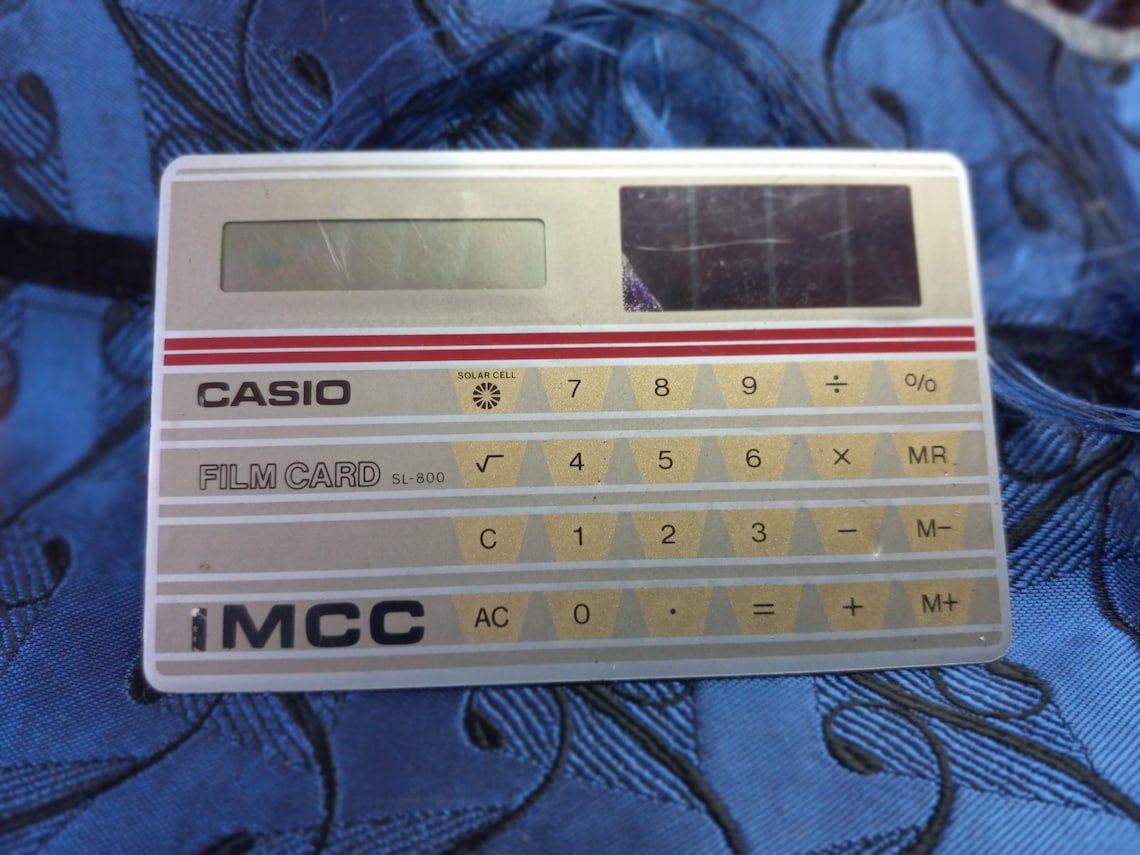 1983 SL800 Casio film Card Solar Calculator | Etsy
