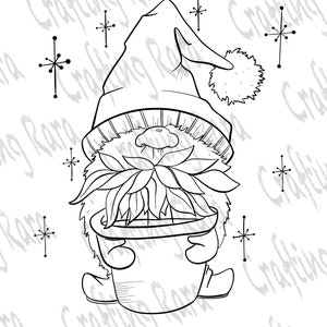 Christmas Gnome Gonk Gonks Gnomes Colouring Page - Etsy