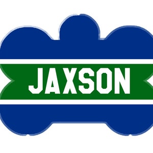 Custom Seattle Seahawks Themed Double-sided Dog ID Tag - Mini Bone ...