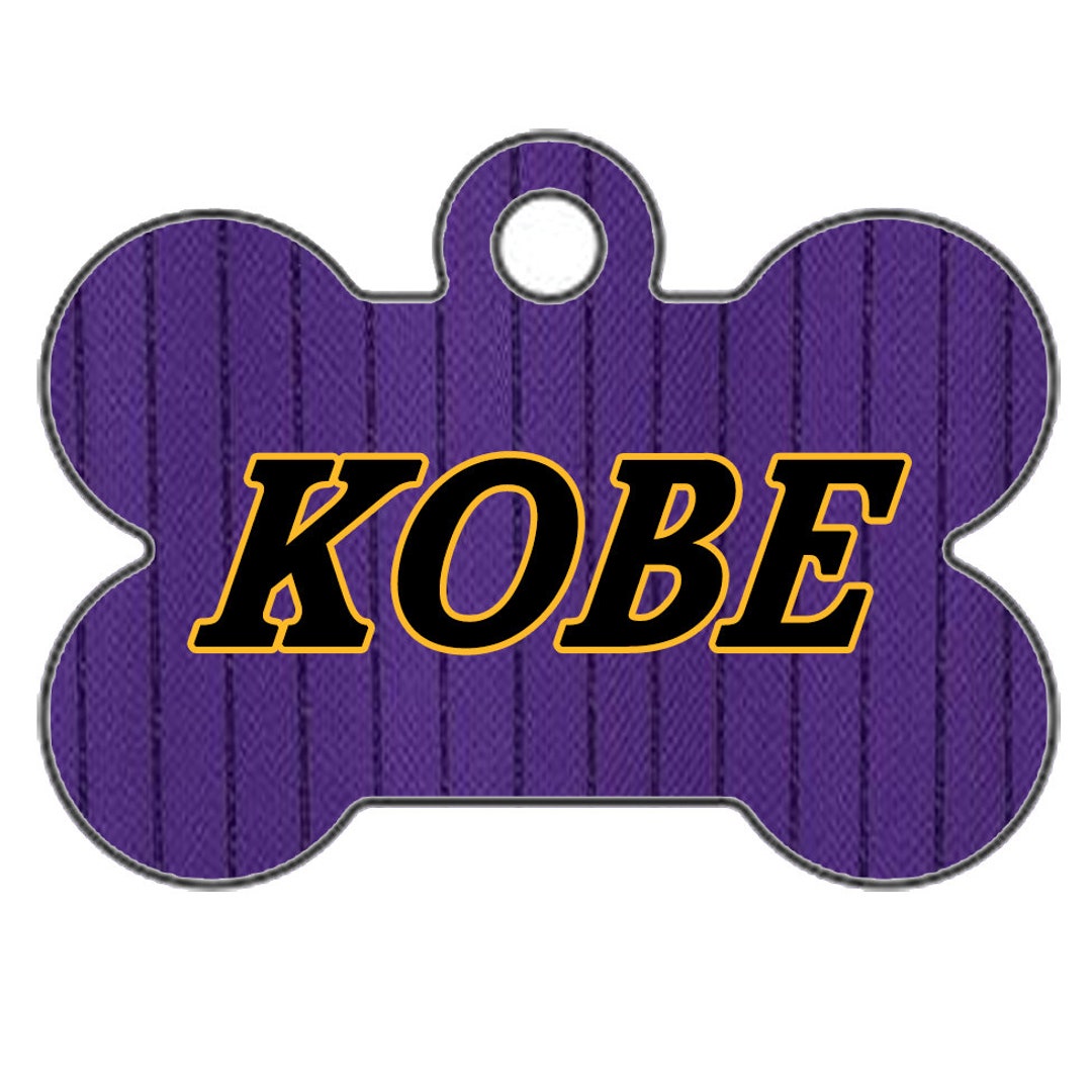 Custom Los Angeles Lakers Themed Double-sided Dog ID Tag Mini Bone - Etsy