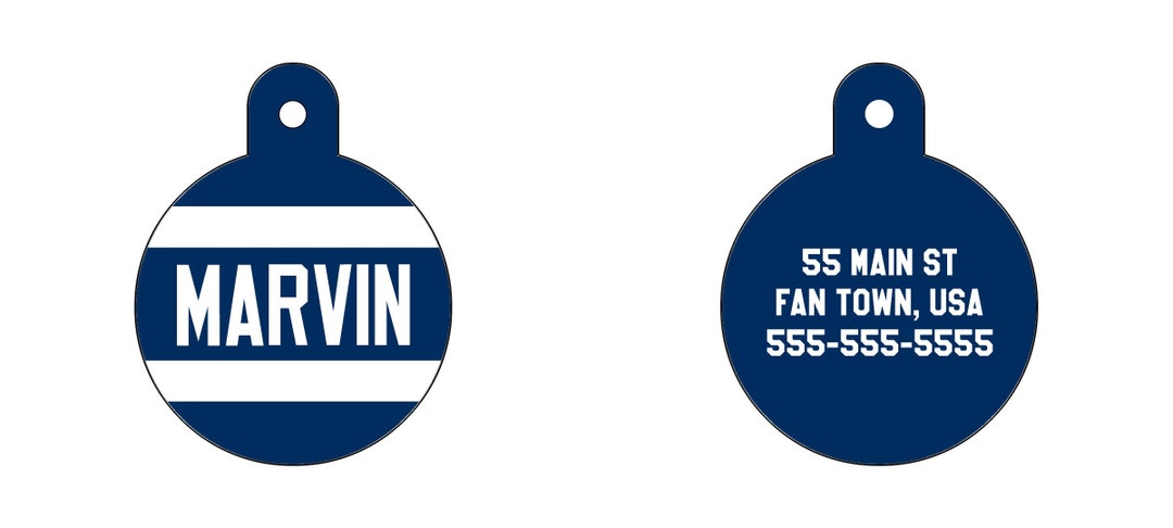 Custom Indianapolis Colts Themed Double-sided Pet ID Tag Round - Etsy