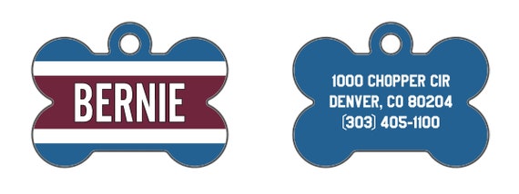 Custom Colorado Avalanche Themed Double-sided Dog ID Tag - Etsy