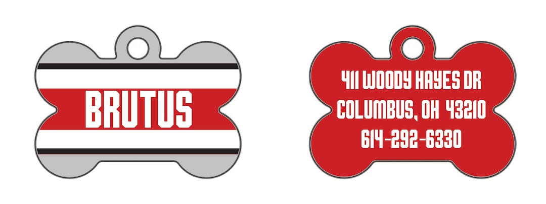 Custom Ohio State Buckeyes Themed Double-sided Dog ID Tag - Etsy