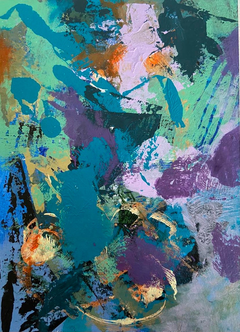 Art Gift Idea: Hand-painted Abstract Art on Paper - Etsy