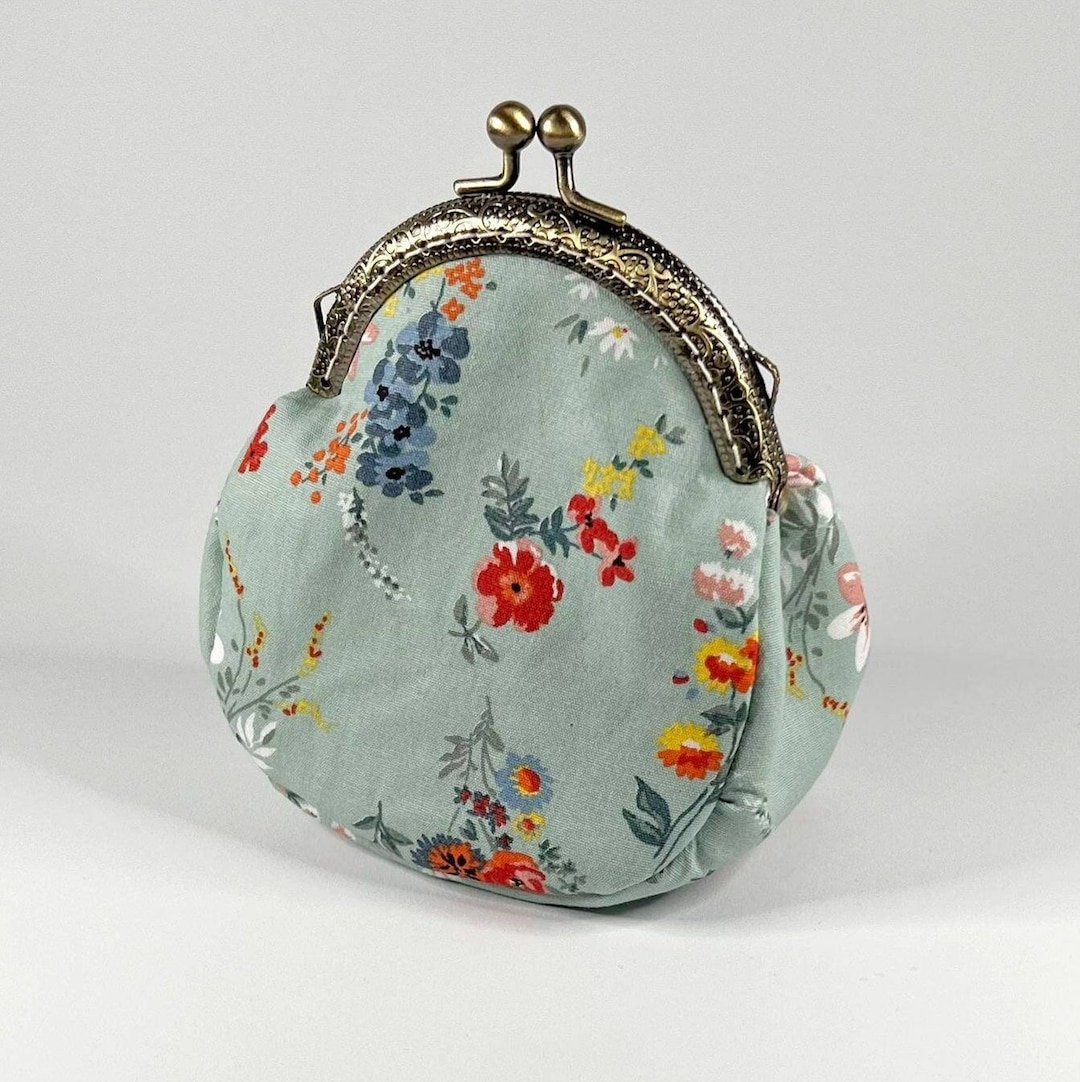 Double Kiss Lock Purse, Metal Frame Purse, Kiss Lock Purse, Coin Purse ...
